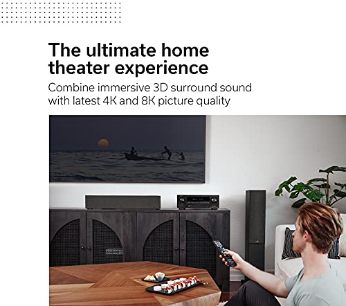 Denon AVR-X1700H 7.2 Channel AV Receiver - 80W/Channel (2021 Model), Advanced 8K HDMI Video w/ eARC, Full 3D Audio - Dolby Atmos, DTS:X, Wireless Streaming, Built-in HEOS, Amazon Alexa Voice Control