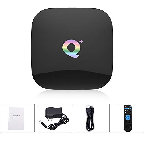 Android 10.0 TV Box 4GB RAM 32GB ROM, Q Plus Android Box H6 Quad-core WiFi 2.4GHz Support 6K H.265 HD 2.0 Ethernet