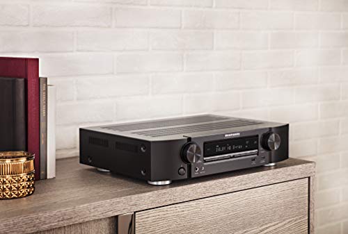 Marantz NR1510 UHD AV Receiver – Slim 5.2 Channel Home Theater Amplifier, Dolby TrueHD and DTS-HD Master Audio | Alexa Compatible | Stream Music via Wi-Fi, Bluetooth and HEOS Black