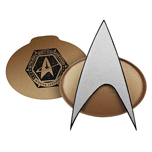 FAMETEK Star Trek Next Generation Bluetooth Communicator Badge - TNG Bluetooth ComBadge with Chirp Sound Effects, Microphone & Speaker – Star Trek Memorabilia, Gifts, Collectibles for StarTrek