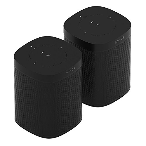 Sonos Two Room Set with All-New One - Smart Speaker with Alexa Voice Control Built-in. Compact Size with Incredible Sound for Any Room. (Black)