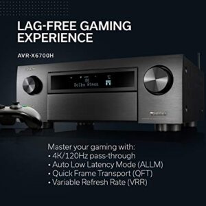 Denon AVR-X6700H 8K Ultra HD 11.2 Channel (140Watt X 11) AV Receiver 2020 Model - 3D Audio & Video with IMAX Enhanced, Built for Gaming, Music Streaming, Alexa + HEOS