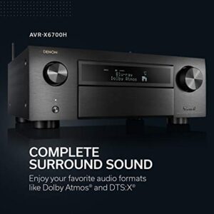 Denon AVR-X6700H 8K Ultra HD 11.2 Channel (140Watt X 11) AV Receiver 2020 Model - 3D Audio & Video with IMAX Enhanced, Built for Gaming, Music Streaming, Alexa + HEOS