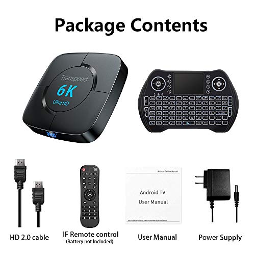 Android Tv Box 10.0 4GB RAM 64GB ROM with 2.4G 5G WiFi Tv Box Support 3D 4K 6K USB2.0 H.265 BT4.1 with Mini Keyboard