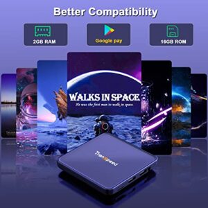 Android TV Box 12.0 RK3318 2GB 16GB TV Box Support HLG Mode 3D 4K Resolution and HDR10 Android Box with 2.4G 5G WiFi BT4.0 with Backlit Keyboard 1