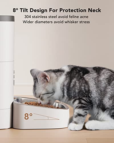 PETLIBRO Automatic Cat Feeders, Cat Food Dispenser with Customize Feeding Schedule, WiFi Timed Cat Feeder with Interactive Voice Recorder, Automatic Pet Feeder for Cat Dog 1-4 Meals Dry Food 4L