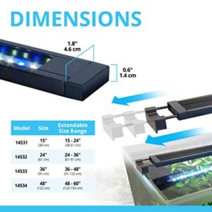 Fluval Aquasky 2.0 LED Aquarium Lighting, 27 Watts, 36-46 Inches