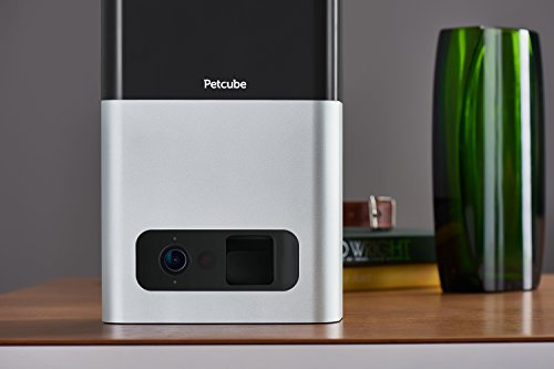 [2017 Item ] Petcube Bites Pet Camera with Treat Dispenser: HD 1080p Video Monitor, 2-Way Audio, Night Vision, Sound and Motion Alerts. For Dogs and Cats, Matte Silver (PB913NVTD)