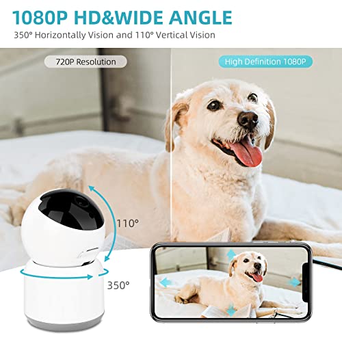 PAPIFEED Automatic Cat Feeder(2.4Ghz WiFi APP Control 360° Visualized Transparent Food Tank ) & Pet Camera Indoor Security Cam(2.4/5Ghz WiFi Phone App Two-Way Audio Night Vision Motion Detection)