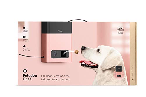 [2017 Item ] Petcube Bites Pet Camera with Treat Dispenser: HD 1080p Video Monitor, 2-Way Audio, Night Vision, Sound and Motion Alerts. For Dogs and Cats