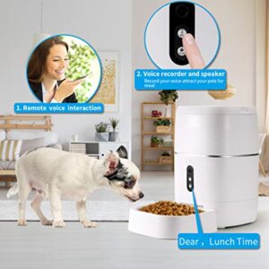 CrazyFire 6L Automatic Cat Feeder,Automatic Dog Feeder with APP Control,1080P HD Camera,Motion Sensor Alarm,Live Video and Audio Communication,Programmable Automatic Pet Feeder for Cat,Dog