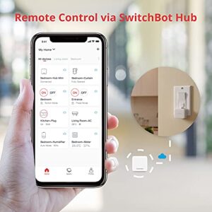 SwitchBot Smart Switch Button Pusher - No Wiring, Bluetooth App or Timer Control, Add SwitchBot Hub Mini to Make it Compatible with Alexa, Google Home, IFTTT (white)