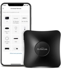 broadlink ir/rf smart home hub-wifi ir/rf blaster for home automation, tv, curtain, shades remote, smart ac controller, works with alexa, google assistant, ifttt (rm4 pro)