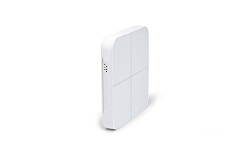 Aeotec WallMote Quad, Wireless Zwave on Off Switch, Z-Wave Plus Enabled, 4 Zwave Button, 16 Scene Wall Switch with Remote Control, Work with Z Wave Hub