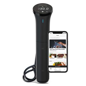 anova culinary an400-us00 nano sous vide precision cooker, 12.8″ x 2.2″ x 4.1″, black