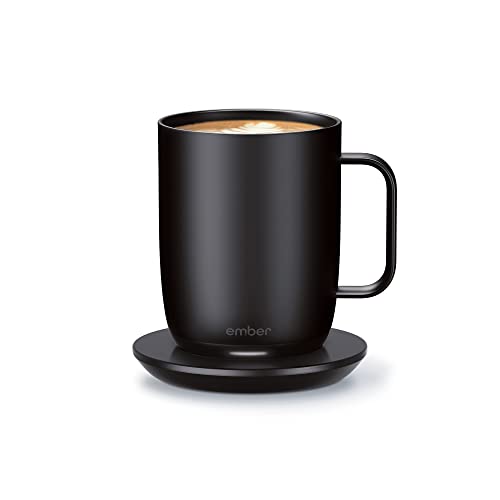 Ember Temperature Control Smart Mug 2, 10 oz, Black, 1.5-hr Battery Life - App Controlled Heated Coffee Mug - Improved Design