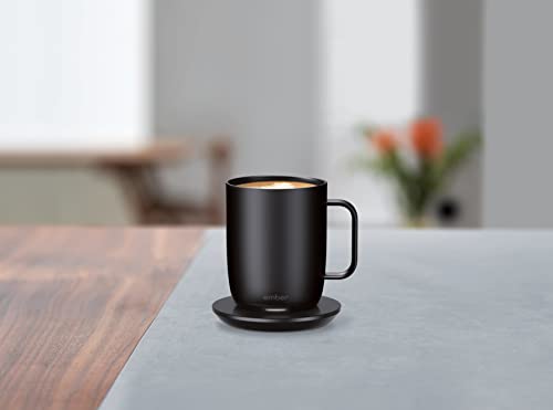 Ember Temperature Control Smart Mug 2, 10 oz, Black, 1.5-hr Battery Life - App Controlled Heated Coffee Mug - Improved Design