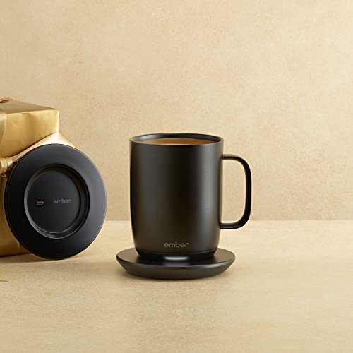 Ember Temperature Control Smart Mug 2, 10 oz, Black, 1.5-hr Battery Life - App Controlled Heated Coffee Mug - Improved Design