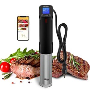 inkbird sous vide precision cooker isv-100w | 1000 watts wifi sous-vide cooking cooker immersion circulator | preset recipes on app and thermal immersion sous vide machines (american standard)