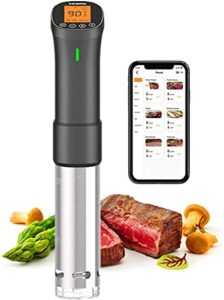 sous vide cooker| inkbird wifi sous vide mchine precision cooker, 1000w immersion circulator with recipes,timer | ultra-quiet : isv-200w