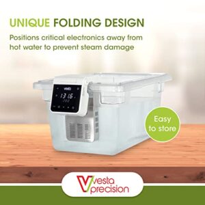 Imersa Elite Sous Vide Cooker with Unique Folding Design | Powerful Pump Immersion Circulator | App Enabled with Big Display | by Vesta Precision