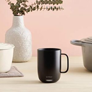 Ember Temperature Control Smart Mug, 14 oz, 1-hr Battery Life, Black - App Controlled Heated Coffee Mug