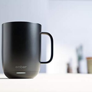 Ember Temperature Control Smart Mug, 14 oz, 1-hr Battery Life, Black - App Controlled Heated Coffee Mug