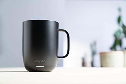 Ember Temperature Control Smart Mug, 14 oz, 1-hr Battery Life, Black - App Controlled Heated Coffee Mug