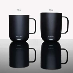 Ember Temperature Control Smart Mug, 14 oz, 1-hr Battery Life, Black - App Controlled Heated Coffee Mug