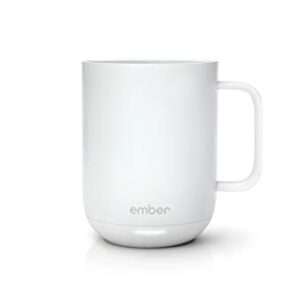 Ember Temperature Control Smart Mug, 10 Ounce, 1-hr Battery Life, White - App Controlled Heated Coffee Mug