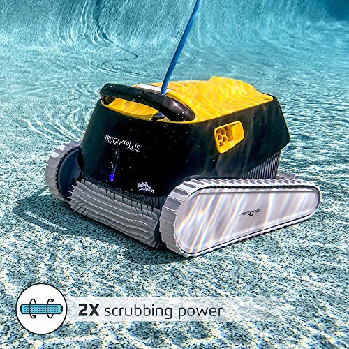 Dolphin Triton PS Plus Robotic Pool Vacuum Cleaner with Upgraded Ultra-Fine Filters and WiFi Connectivity for Hassle-Free Pool Cleaning, Ideal for Swimming Pools up to 50 Feet