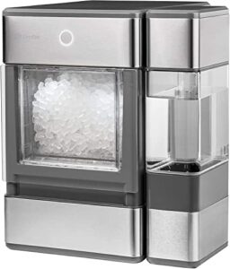 ge profile opal | countertop nugget ice maker with side tank | portable ice machine with bluetooth connectivity | smart home kitchen essentials | stainless steel finish | up to 24 lbs. of ice per day