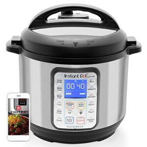 instant pot smart wifi 6 quart multi-use electric pressure, slow, rice cooker, yogurt, cake maker, sauté, steamer and warmer, silver