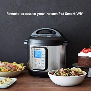 Instant Pot Smart Wifi 6 Quart Multi-use Electric Pressure, Slow, Rice Cooker, Yogurt, Cake Maker, Sauté, Steamer and Warmer, Silver