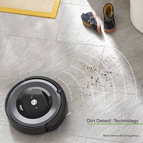 iRobot Roomba E5 (5150) Robot Vacuum - Wi-Fi Connected, Works with Alexa, Ideal for Pet Hair, Carpets, Hard, Self-Charging Robotic Vacuum, Black