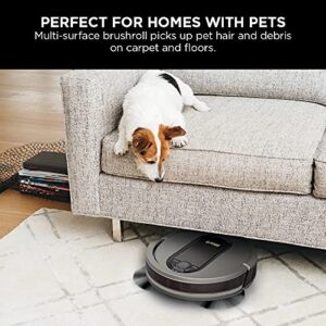 Shark AV911S EZ Robot Vacuum with Self-Empty Base, Bagless, Row-by-Row Cleaning, Perfect for Pet Hair, Compatible with Alexa, Wi-Fi, Gray