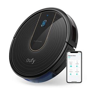 eufy by anker, boostiq robovac 15c, wi-fi, upgraded, super-thin, 1300pa strong suction, quiet, self-charging robotic vacuum cleaner, cleans hard floors to medium-pile carpets (black)