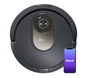 shark av2001 ai robot vacuum with self-cleaning brushroll, object detection, advanced navigation, home mapping, perfect for pet hair, compatible with alexa, gray