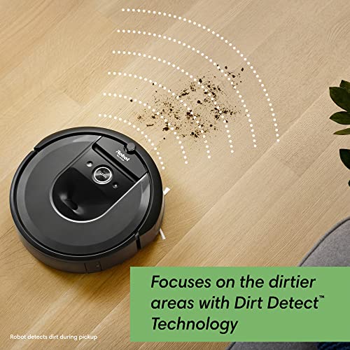 iRobot Roomba i7 (7150) Robot Vacuum- Wi-Fi Connected, Smart Mapping, Works with Alexa, Ideal for Pet Hair, Works With Clean Base, Black