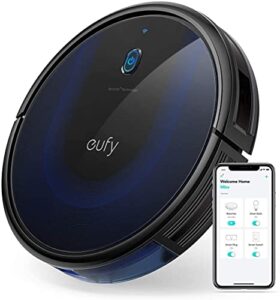 eufy boostiq robovac 15c max, wi-fi connected, super-thin, 2000pa suction, quiet, self-charging robotic vacuum cleaner, cleans hard floors to medium-pile carpets, black (renewed)