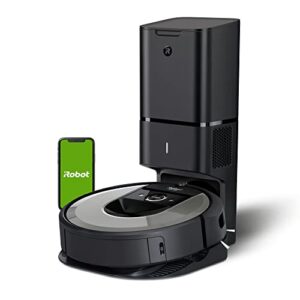 irobot roomba i6+ (6550) robot vacuum with automatic dirt disposal-empties itself for up to 60 days, wi-fi connected, works with alexa, carpets, + smart mapping upgrade – clean & schedule by room