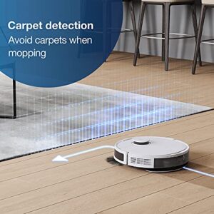 ECOVACS Deebot OZMO N7 Robot Vacuum and Mop Cleaner, Laser Navigation, Lidar-Assisted Object Avoidance, 2300Pa Suction, Multi-Floor Map, Selective Room Cleaning, No-go Zones and No-mop Zones (White)