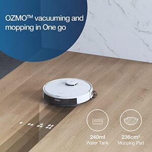 ECOVACS Deebot OZMO N7 Robot Vacuum and Mop Cleaner, Laser Navigation, Lidar-Assisted Object Avoidance, 2300Pa Suction, Multi-Floor Map, Selective Room Cleaning, No-go Zones and No-mop Zones (White)