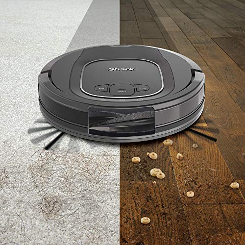 Shark ION R87, Wi-Fi Connected with Powerful Suction, Multi-Surface Brushroll and Voice Control with Alexa Robot Vacuum (RV871), 0.6 qt, Black (Renewed)