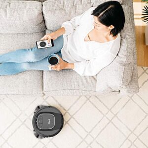 Shark ION R87, Wi-Fi Connected with Powerful Suction, Multi-Surface Brushroll and Voice Control with Alexa Robot Vacuum (RV871), 0.6 qt, Black (Renewed)