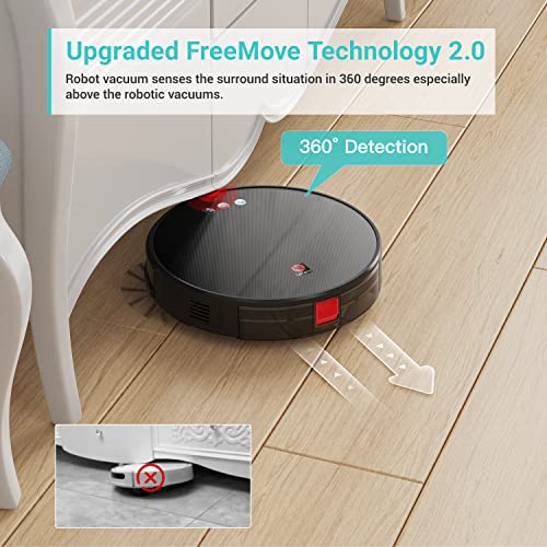 Lefant Robot Vacuum and Mop, Robotic Vacuum Cleaner with 3200Pa Suction, Smart Navigation, 150 Mins Runtime, Works with Alexa and Google Assistant, Self-Charging, Ideal for Pet Hair,Floor,Carpet（U180）