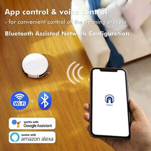 Neabot Q11 Robot Vacuum and Mop, 4000Pa Strong Suction Self Emptying Robotic Vacuum, Wi-Fi / Bluetooth Connectivity, APP & Alexa Control, Multi Floor Mapping, Ideal for Pet Hair, Hard Floor and Carpet