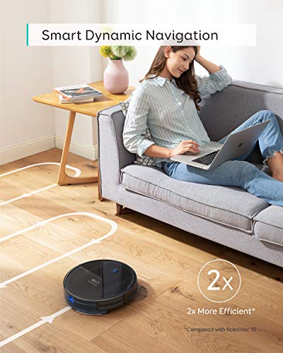 eufy by Anker, RoboVac G10 Hybrid, Robotic Vacuum Cleaner, Dynamic Navigation, 2-in-1 Sweep and mop, Wi-Fi, Super-Slim, 2000Pa Strong Suction, Quiet, Self-Charging, for Hard Floors Only