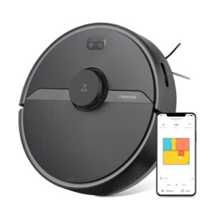 roborock s6 pure robot vacuum and mop, multi-floor mapping, lidar navigation, no-go zones, selective room cleaning, 2000pa suction, wi-fi connected, alexa voice control (black)