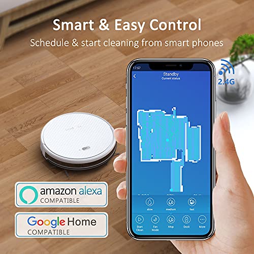 Tesvor Robot Vacuum Cleaner, Robotic Vacuum and Mop, 1800Pa Strong Suction, WiFi/App/Alexa, Quiet, Self-Charging Robotic Vacuum Cleaner